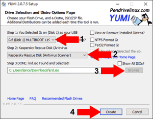 Make a Bootable USB Kaspersky Rescue Disk KRD ISO