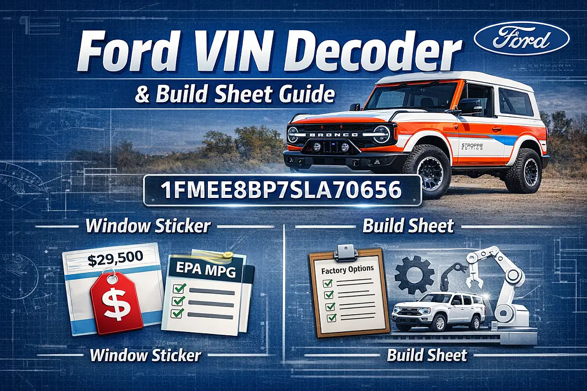 Free Ford VIN Decoder & Build Sheet Lookup Tools