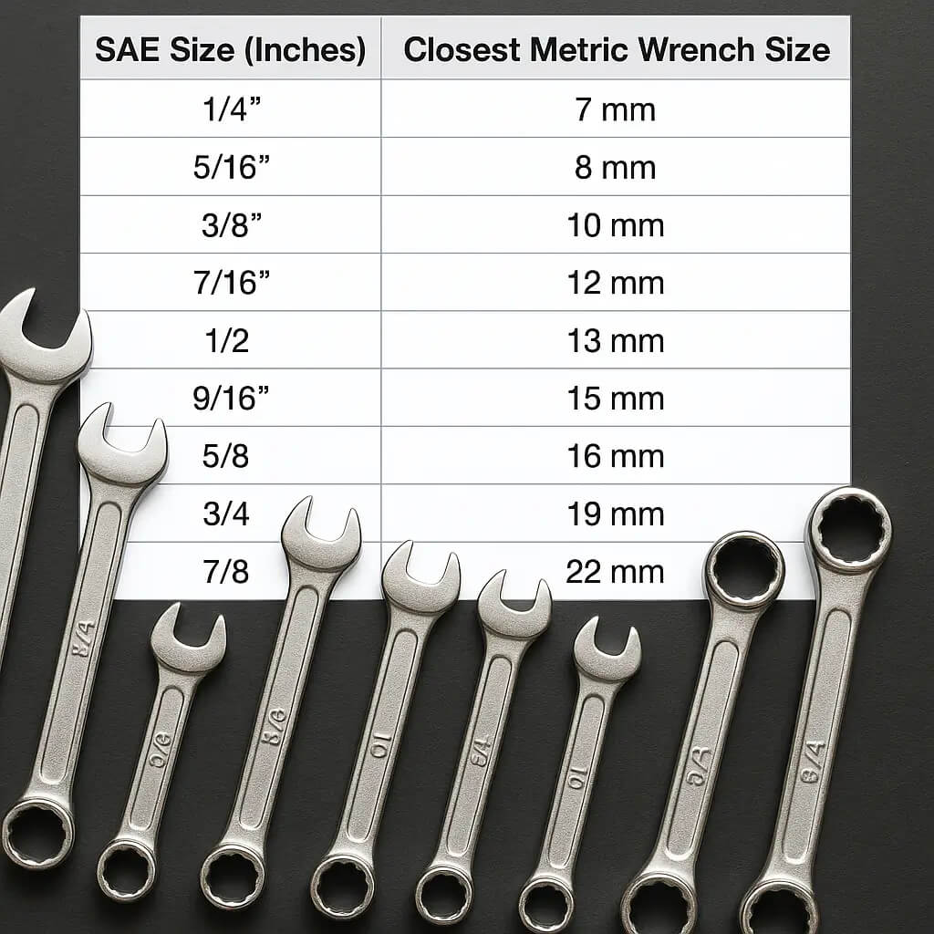 Wrench Size Chart | SAE to Metric Socket Conversion Guide